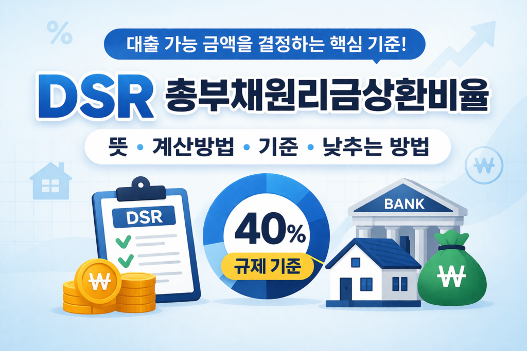 DSR 계산 방법 쉽게 정리｜차주별 DSR 40% 뜻까지 - 파이낸스가이드